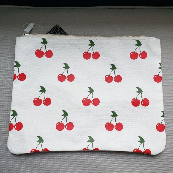 Bags | Cherry Print Zippered Bag | Poshmark